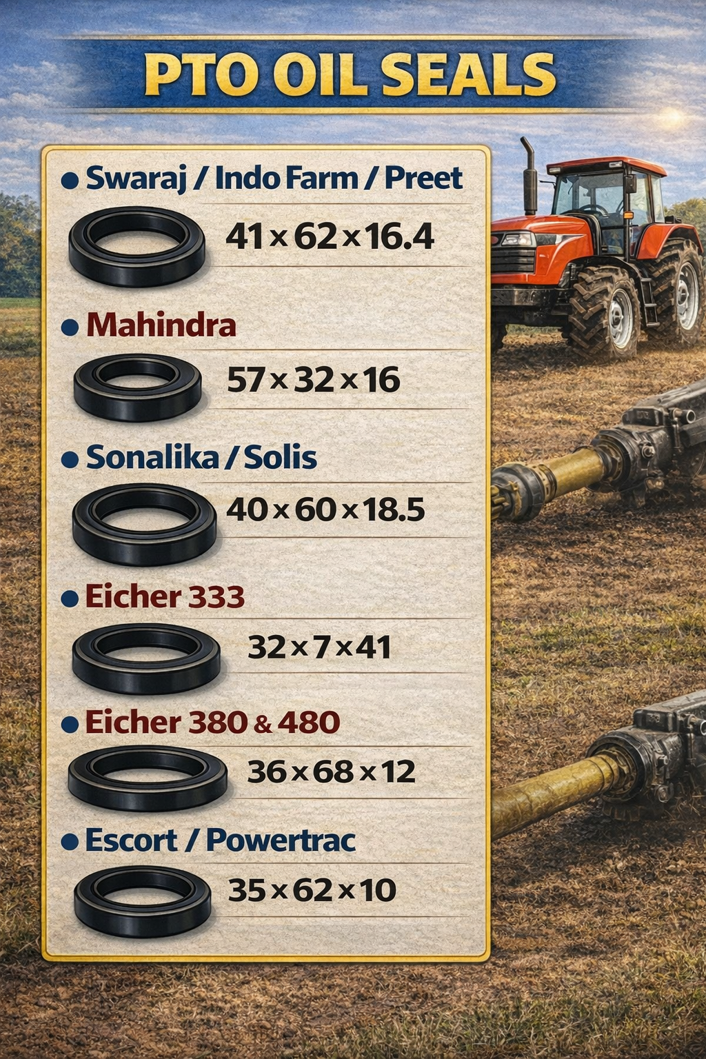 Tractor Pto Oilseals » The Tractor Hub